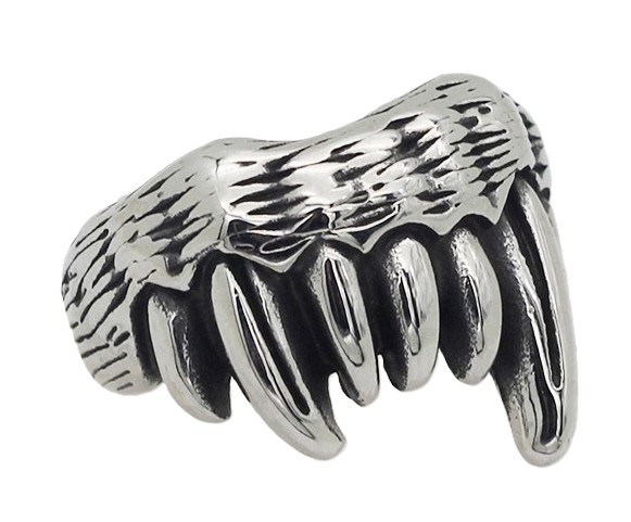 Vampire Fangs Ring Men's Biker Stainless Steel Sizes 8 - 15 , Biker ...