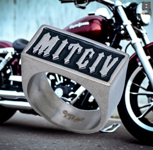 Men's "VICTIM" Signet Ring Biker Stainless Steel sizes 9 - 15 , Biker ...