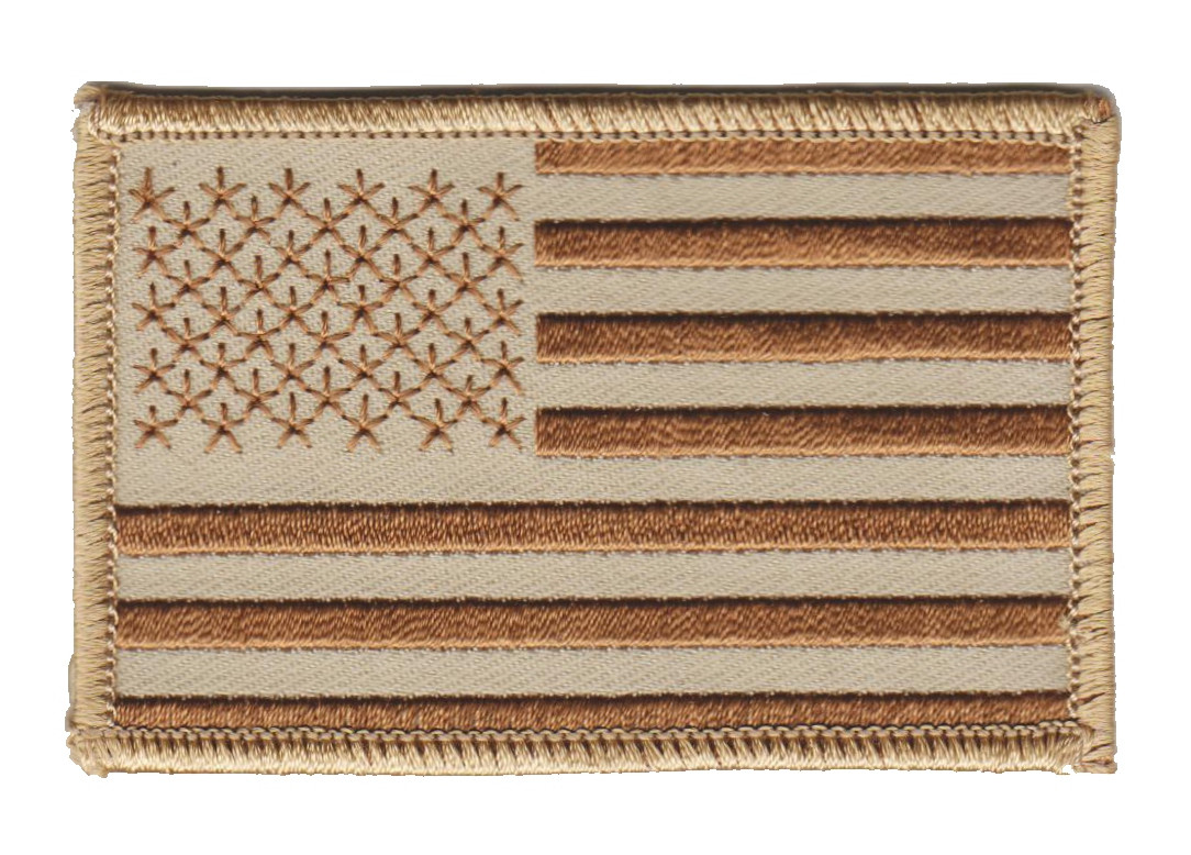 Tan USA Flag Military Patch Two Sizes FREE SHIPPING , Biker Jewelry ...
